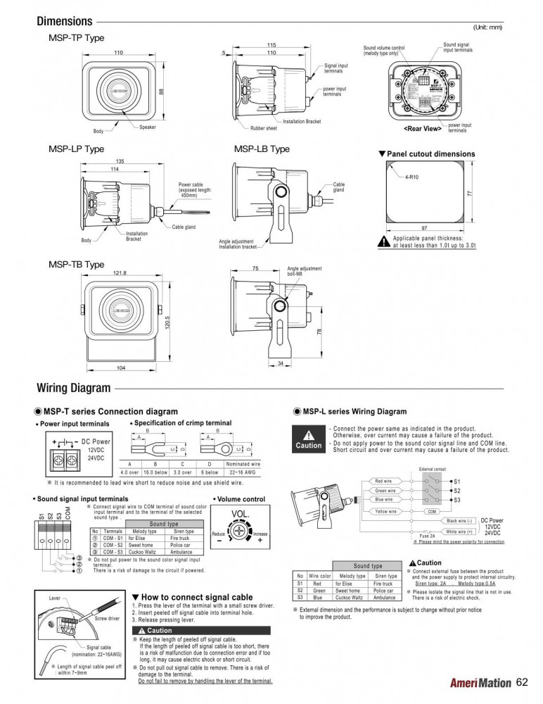 AMERI MATION MSP Series product documentation, page 2