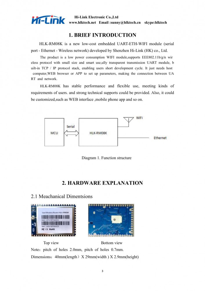 HLK-RM08K manual page 3