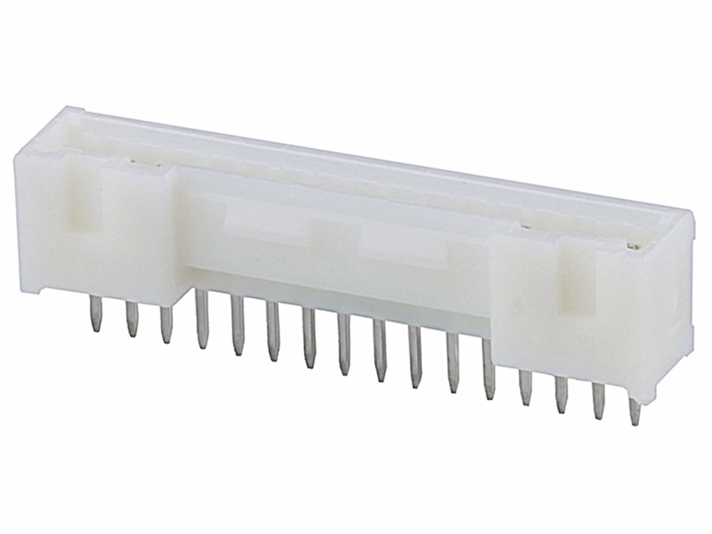 1.25mm Pitch, Micro-Lock Plus PCB Header, Single Row, Right-Angle, Through Hole, Tin-Bismuth Plating, Positive Lock, 15 Circuits, Black