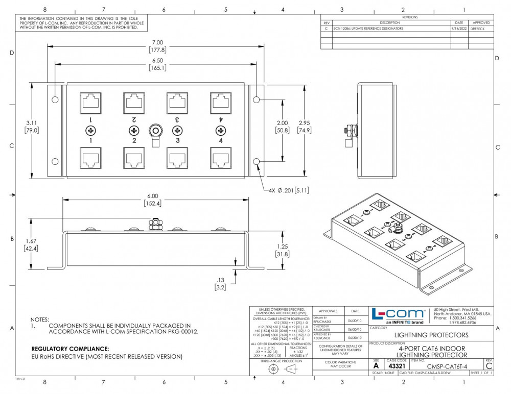 CMSP-CAT6T-4 technical document preview