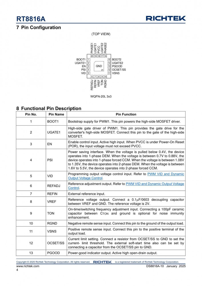 RT8816A datasheet page 4