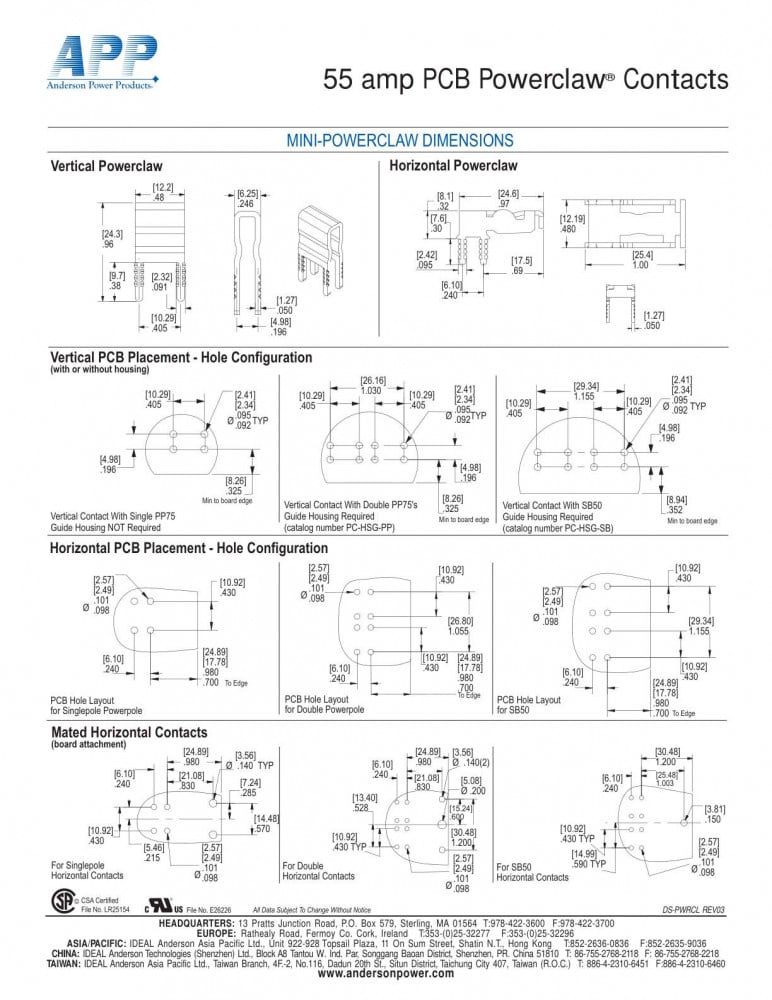 Anderson Power PCB contact documentation page 8
