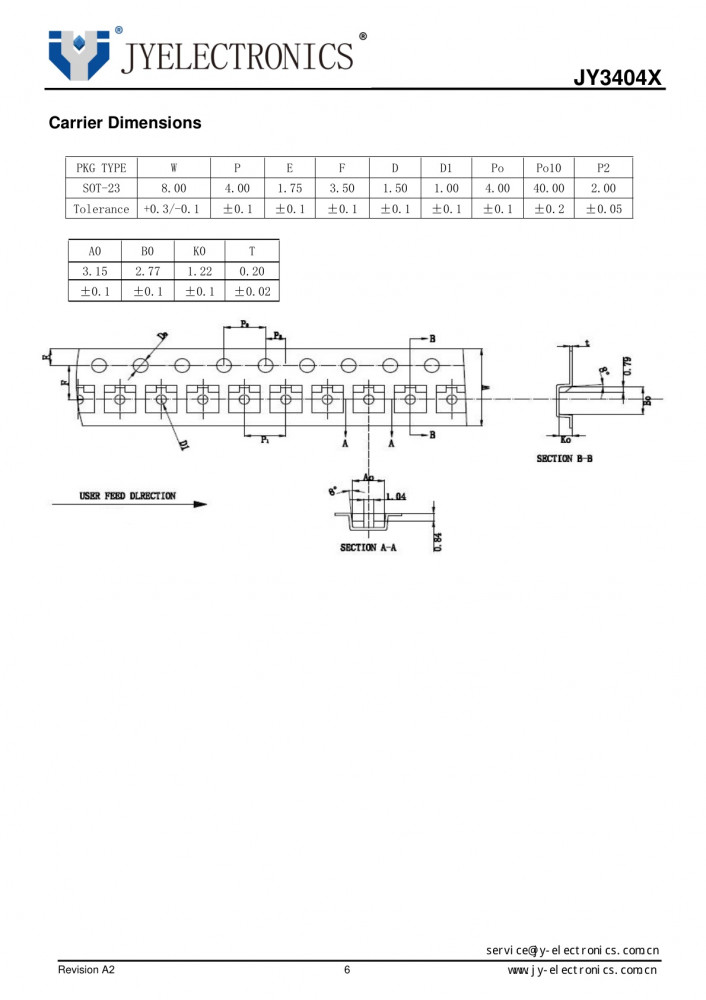 JY3404X datasheet page 6