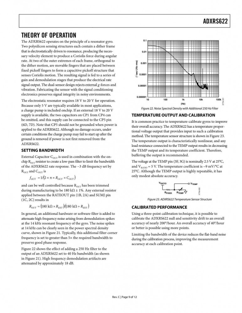 ADXRS622 datasheet page 9