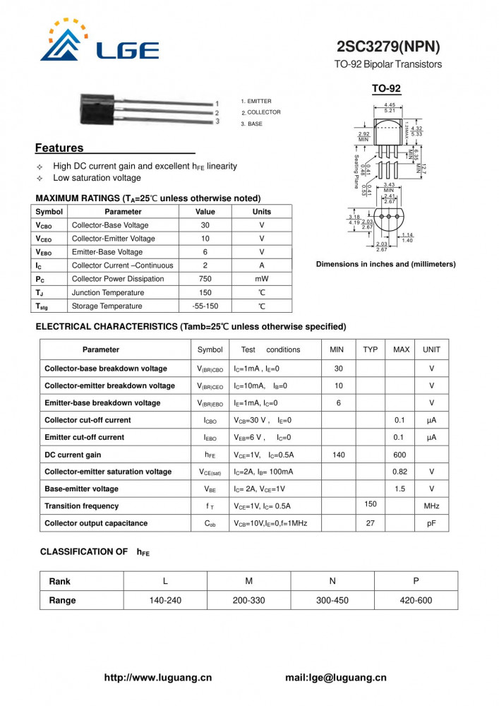 2SC3279-M datasheet page 1