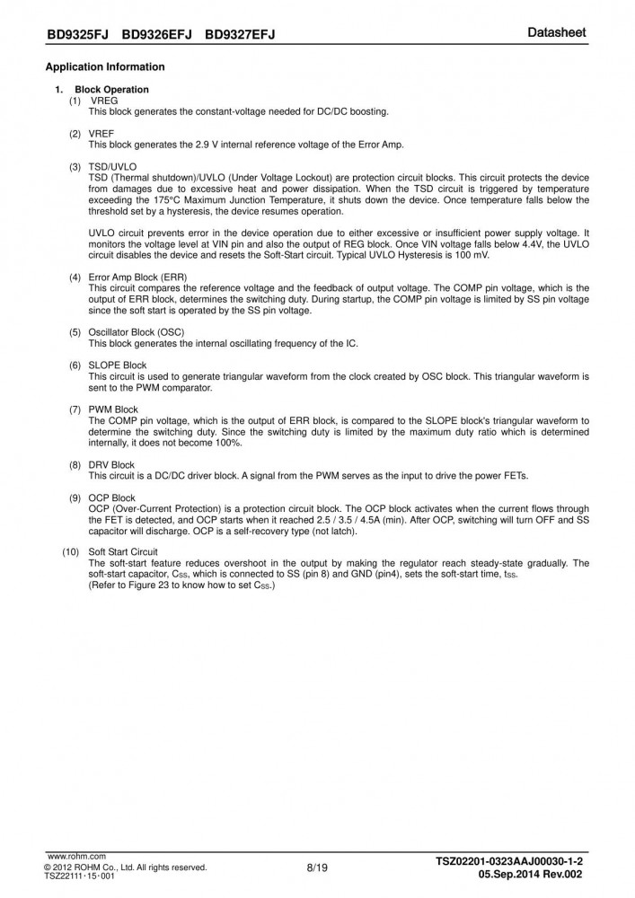 BD9326EFJ-E2 datasheet page 8