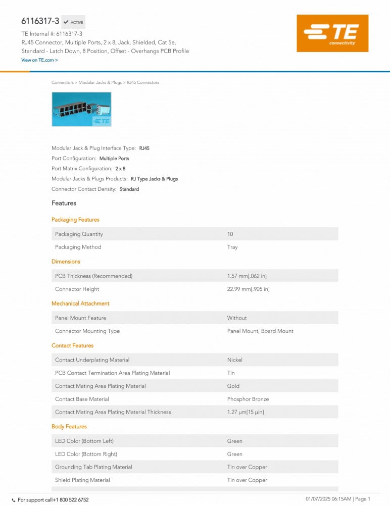 6116317-3 technical document page 1