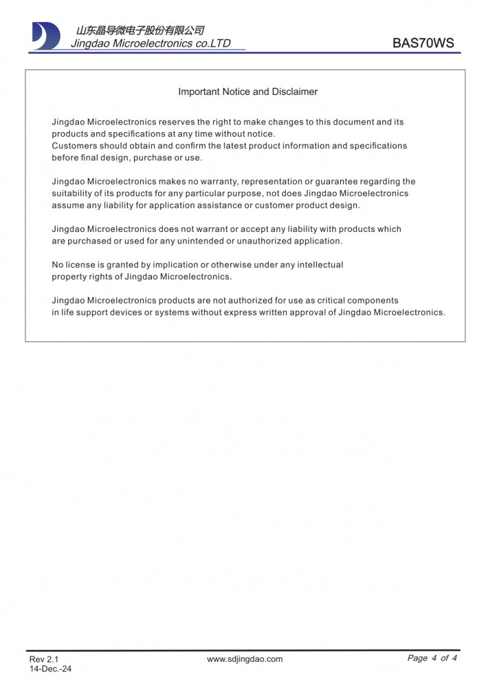 BAS70WS datasheet page 4