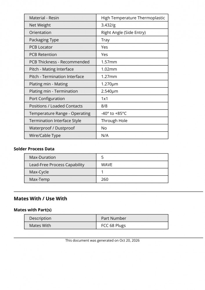 MOLEX 440500001 technical document page 3