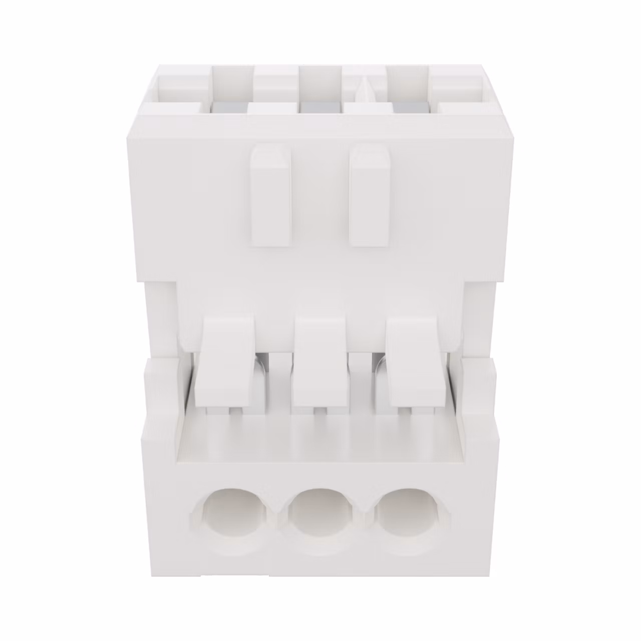 Appli-Mate RAST 2.5 IDT Connector, 2.50mm Pitch, Direct/Indirect, Female, Beaded Terminal, 3 Circuits, Position Keys A and D Removed, Slotted Endwalls, Polarizing Rib Between 2/3 for sale