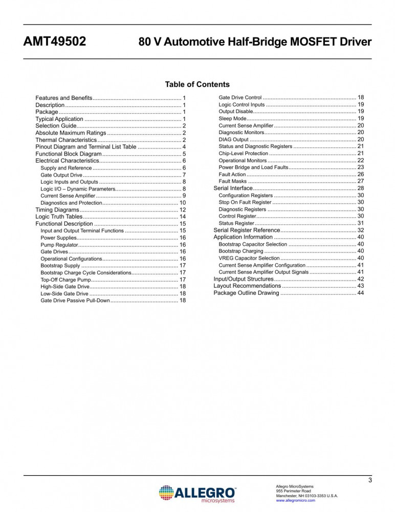 AMT49502 datasheet preview, page 3