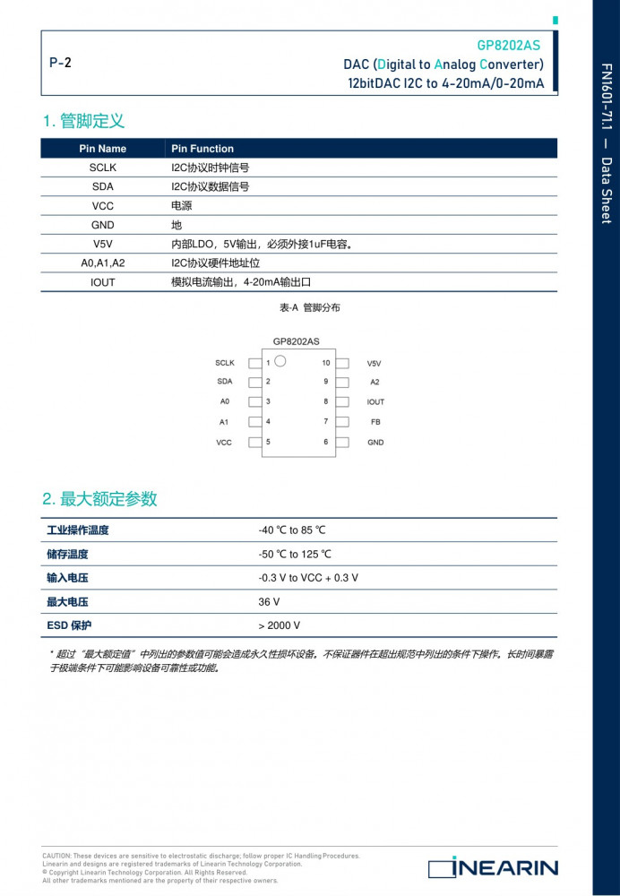 GP8202AS-TC50-EW datasheet page 2