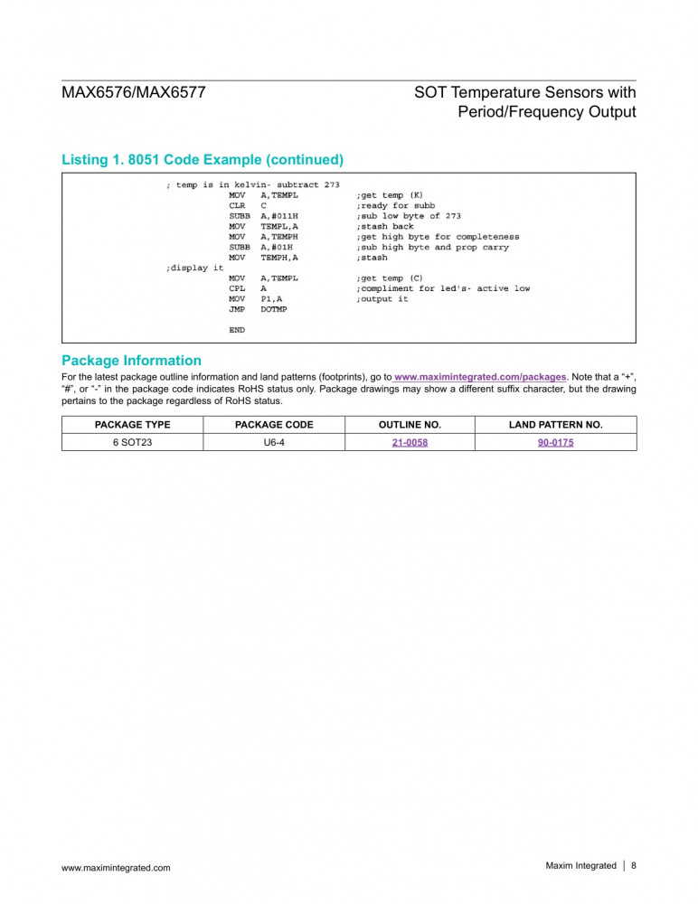 MAX6577 datasheet page 8
