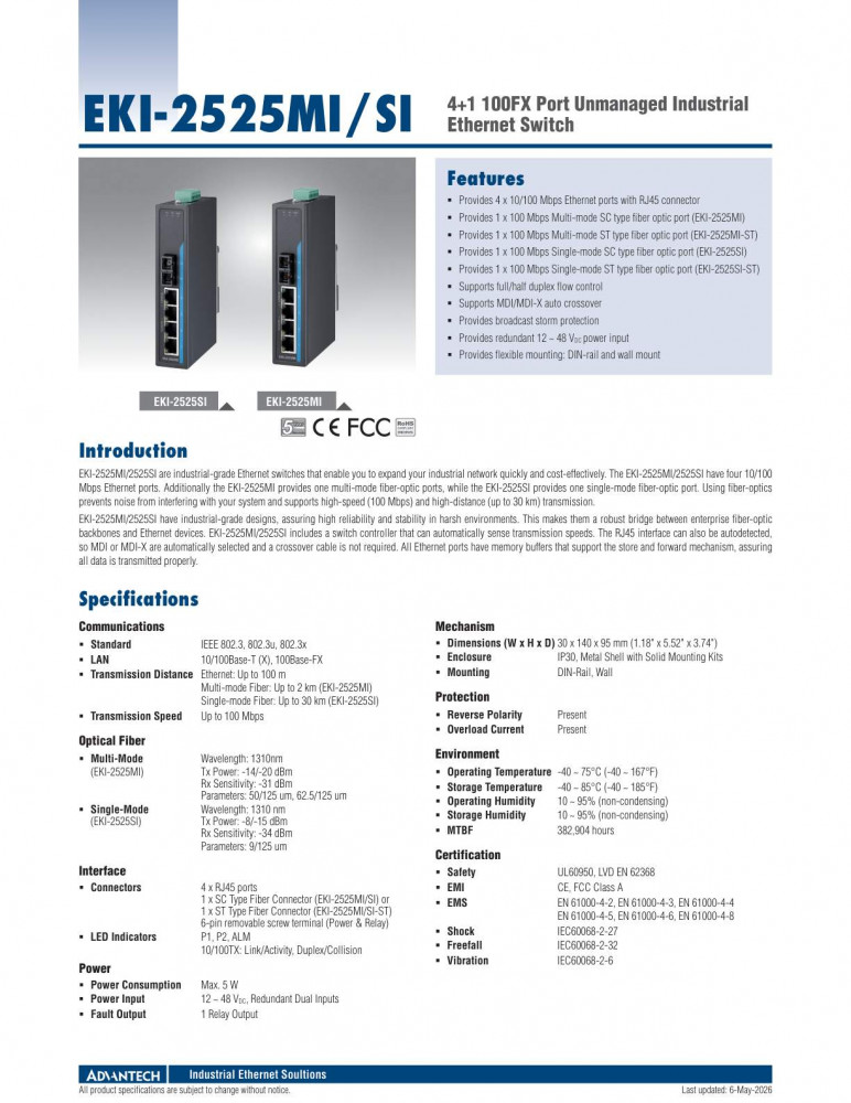 EKI-2525MI/SI product document, page 1