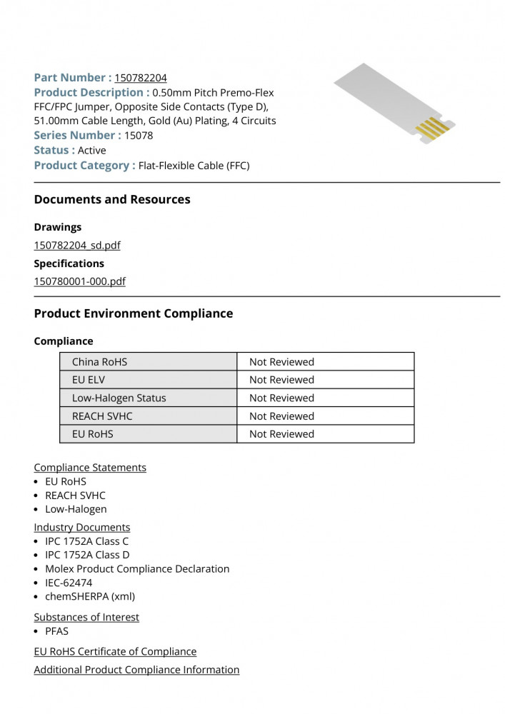 Product specification page image 1