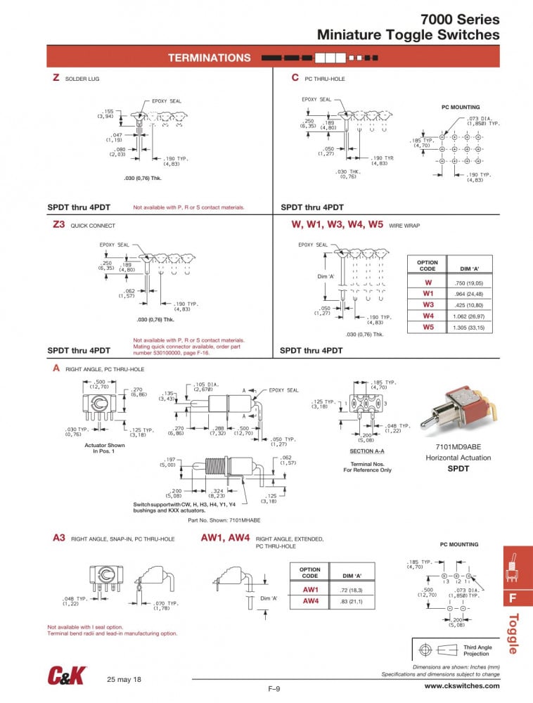 C&K 7000 Series datasheet page 7
