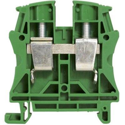 Connecting terminal block, spring connection, 1 connection 1entry/1outlet Cross-section 35mm² - pitch 15mm - green for sale