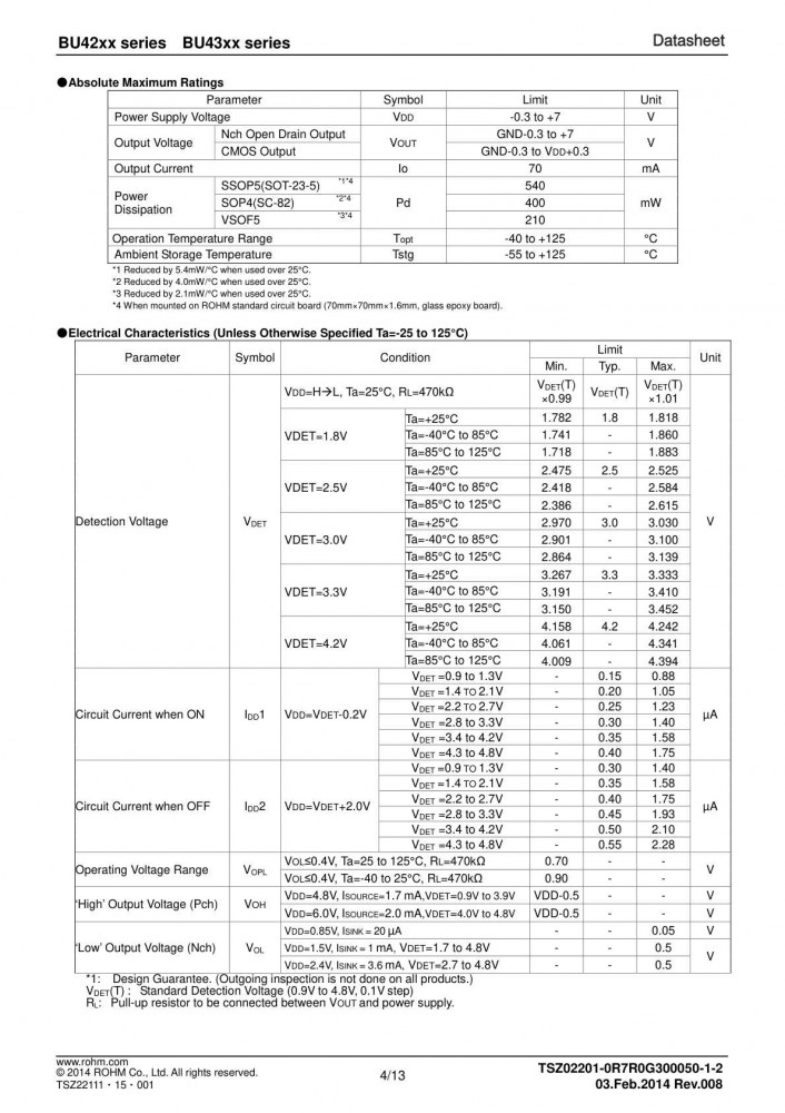 BU4230G-TR technical document page 4