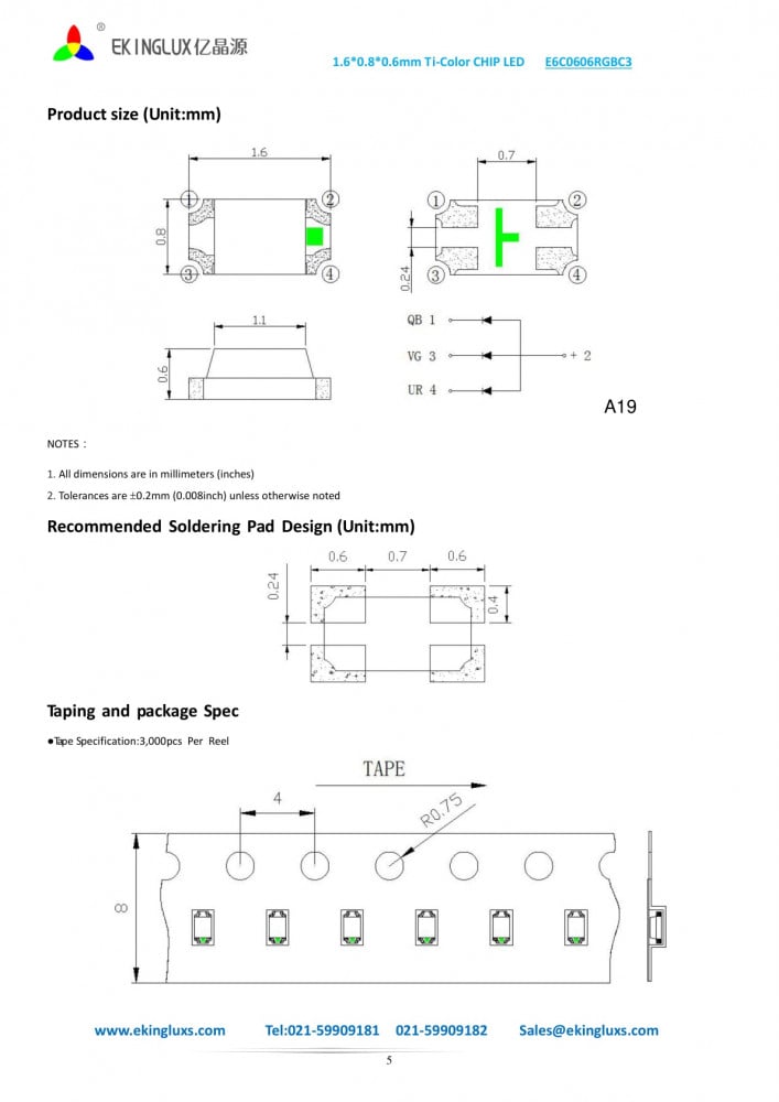 EKINGLUX datasheet page 5