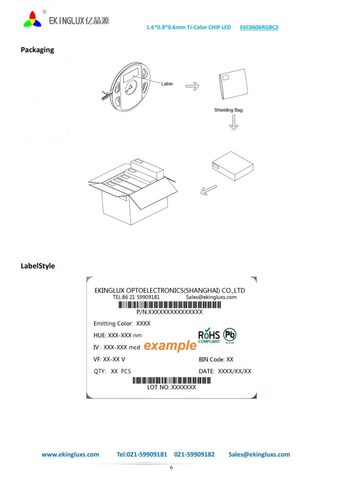 EKINGLUX datasheet page 6