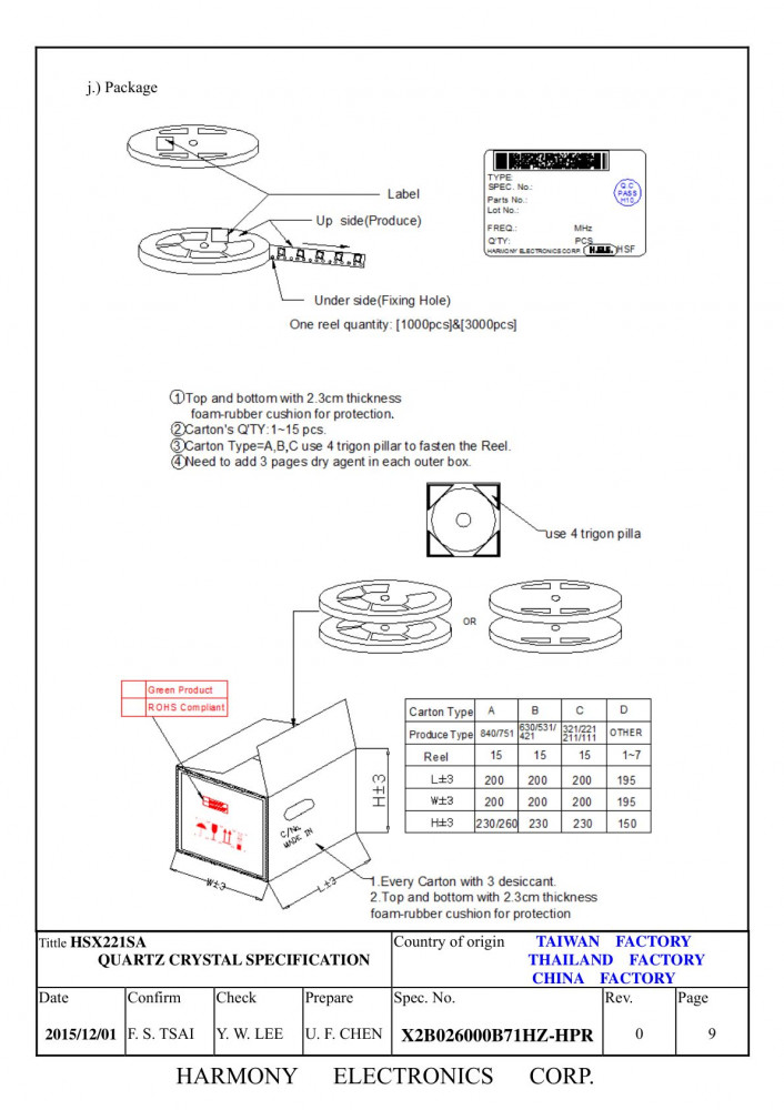 HELE X2B026000B71HZ-HPR specification page 9