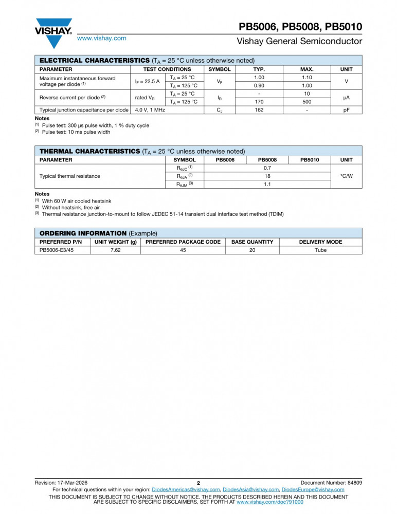 PB50 datasheet page 2