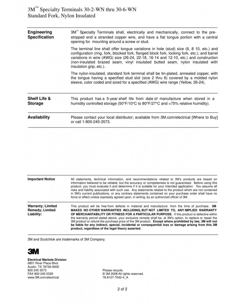 3M 30-4-WN datasheet page 2