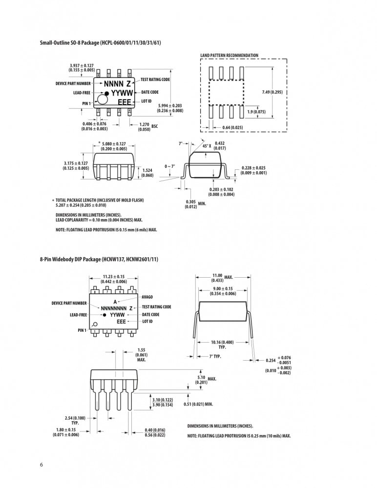 HCPL-0601 datasheet page 6