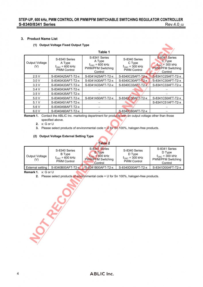 S-8340/8341 datasheet page 4