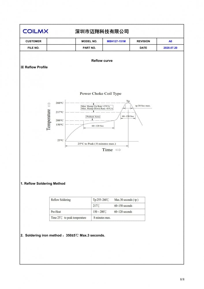 MBH127-151M specification page 8
