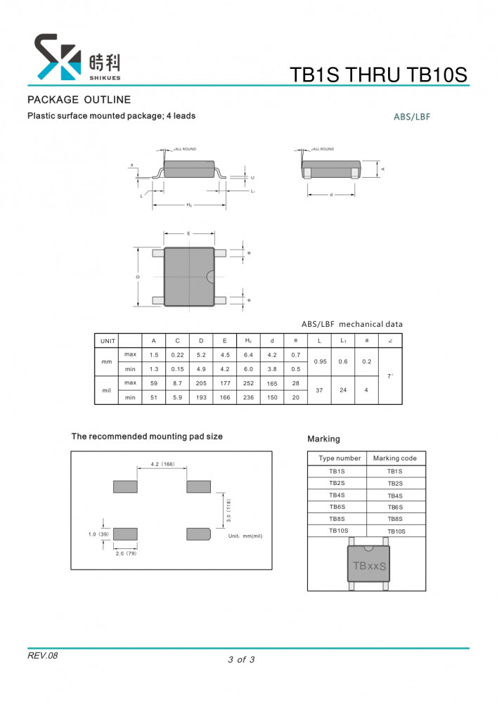 TB8S datasheet page 3
