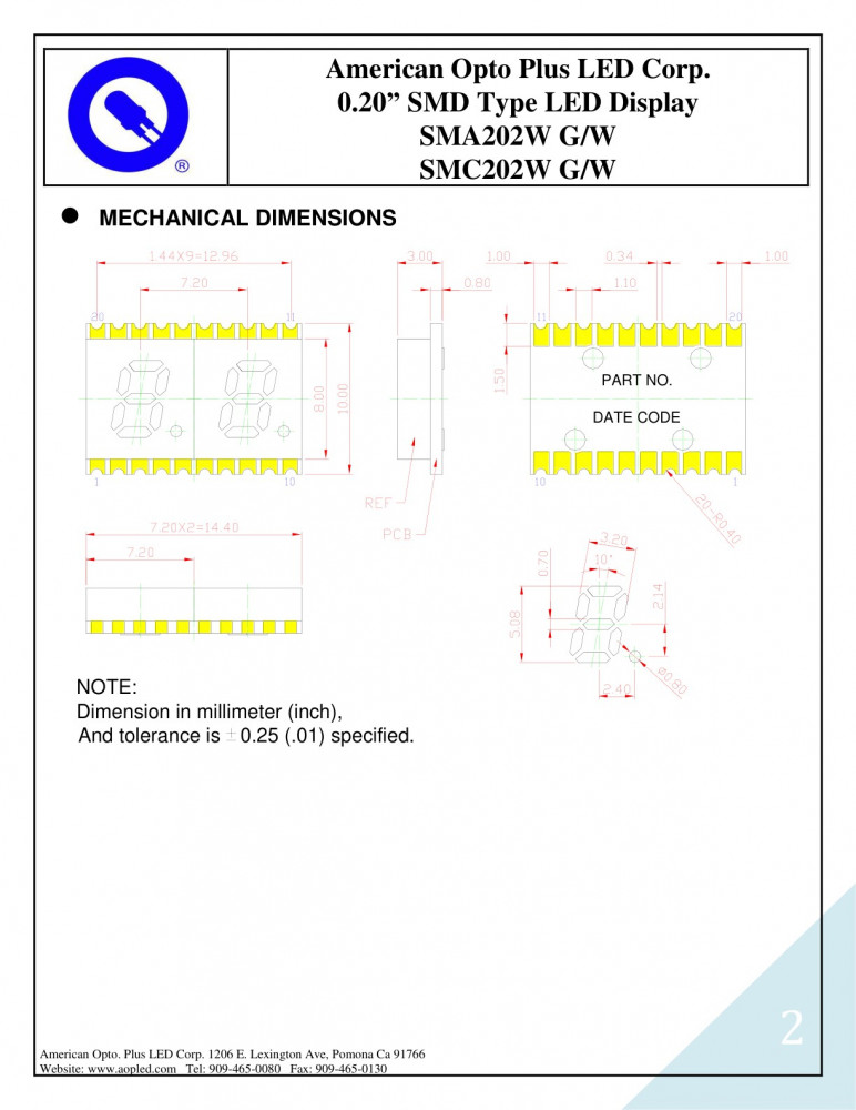 SMC202W datasheet page 2