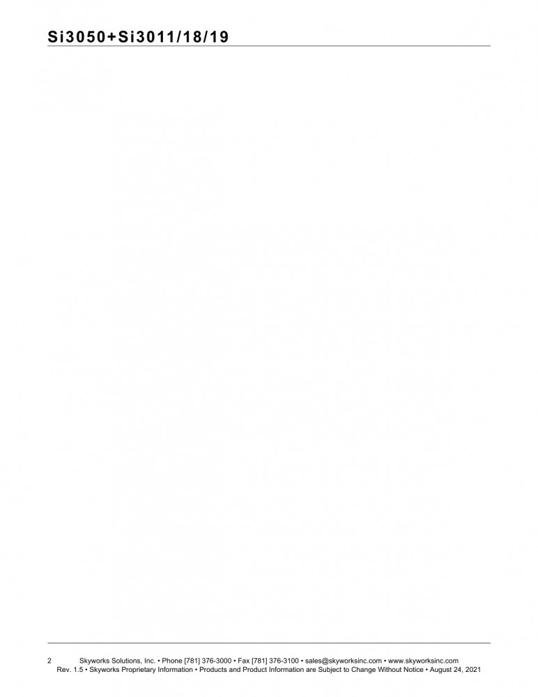 SI3050 datasheet page 2