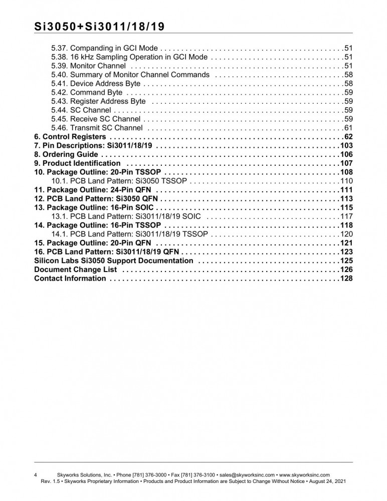 SI3050 datasheet page 4