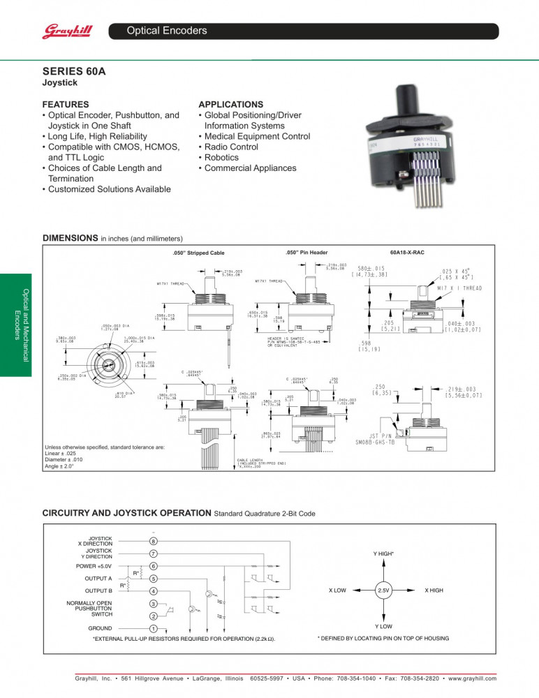 Grayhill Series 60A technical document page 1