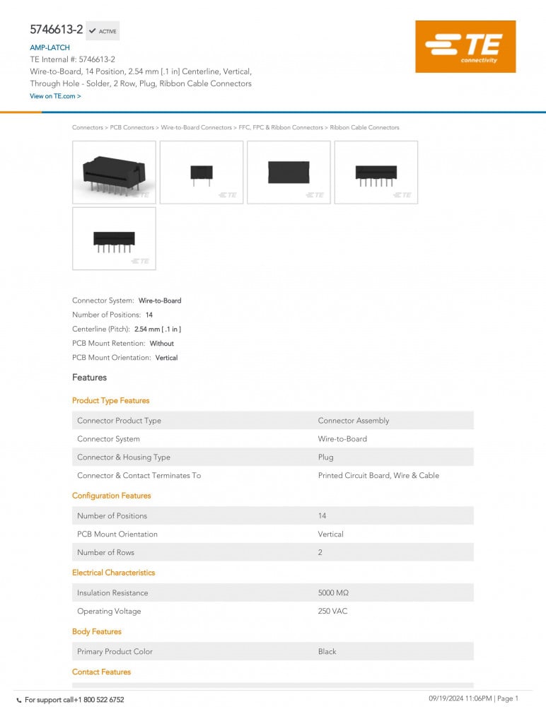 5746613-2 technical document page 1