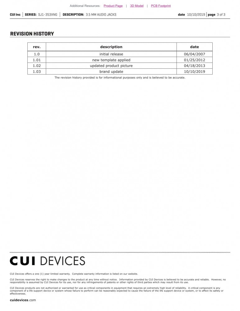 SJ1-3533NG datasheet page 3