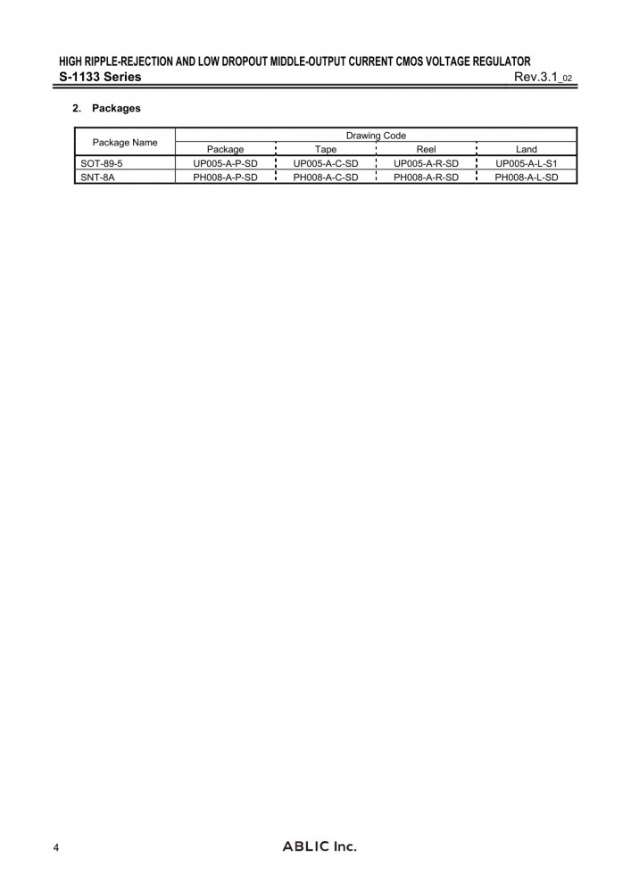 S-1133 datasheet page 4