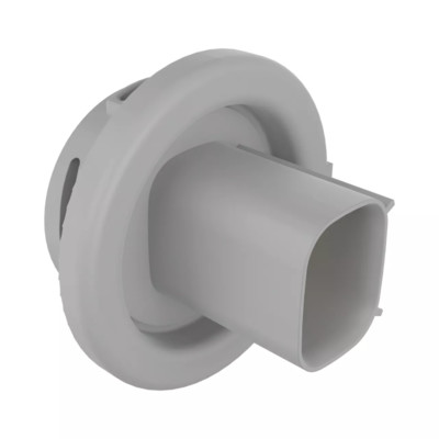 MX150 Male Connector Assembly, Bulkhead Twist-Lock, Mat-Sealed Compatible, Dual Row, 8 Circuits, Keying Option D, Stone Gray for sale