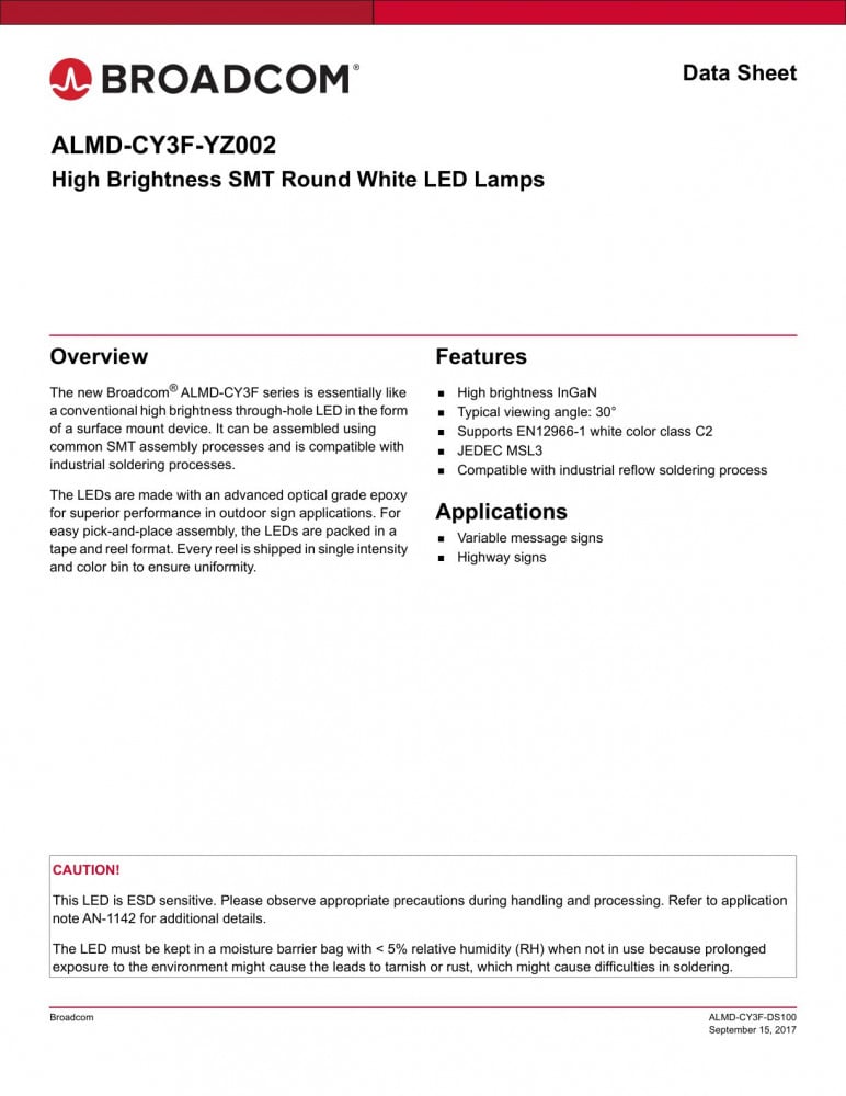 ALMD-CY3F-YZ002 datasheet page 1