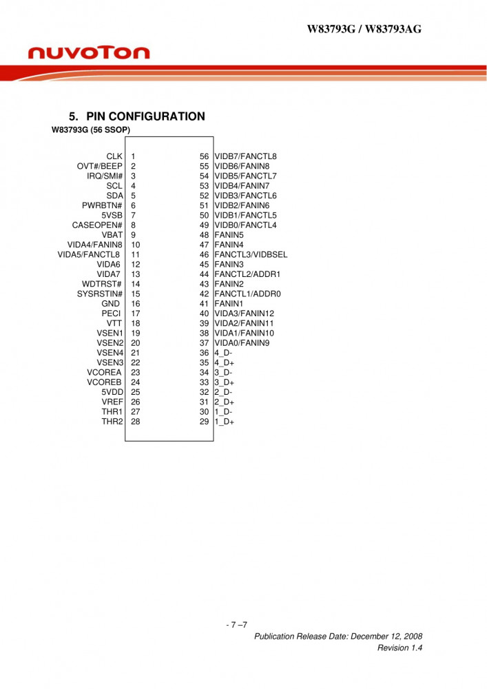 W83793AG datasheet page 10