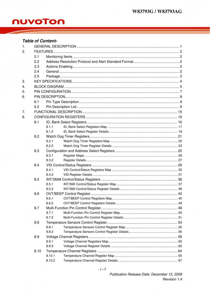 W83793AG datasheet page 2