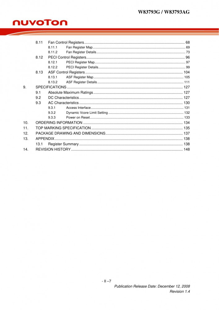 W83793AG datasheet page 3