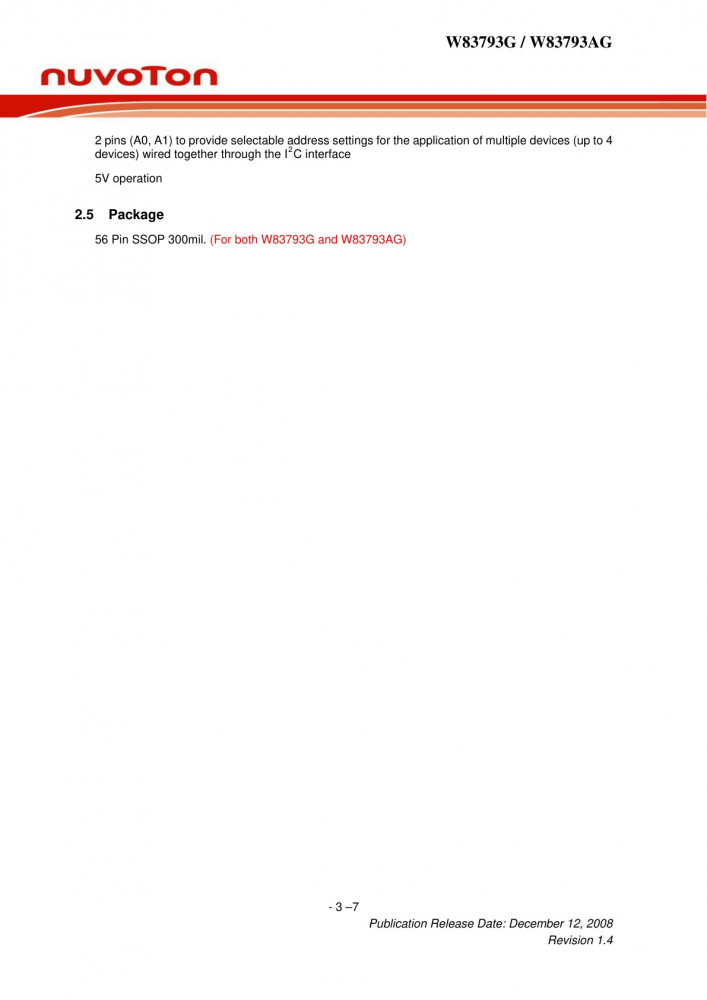 W83793AG datasheet page 6