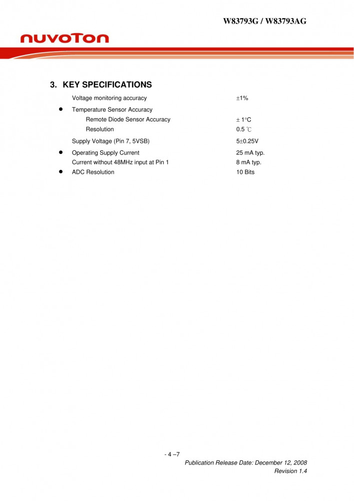 W83793AG datasheet page 7