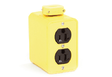 Super-Safeway Multiple Outlet Box, Standard Depth, 2-Sided, Feed-Thru F2 (1/2