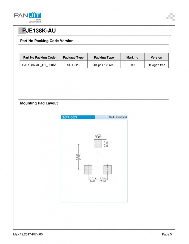 PJE138K-AU datasheet page 5