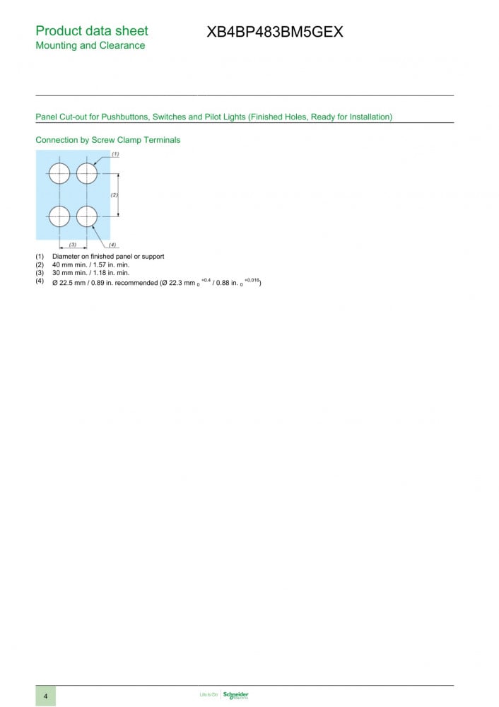 XB4BP483BM5GEX technical document page 4