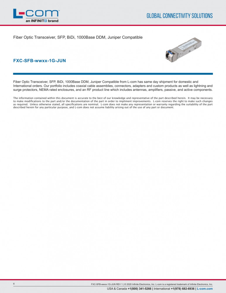 FXC-SFB-4580-1G-JUN datasheet page 6