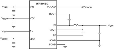 RT6256B/RT6256C - 6A, 23V Synchronous Step-Down Converter with 3.3V/5V LDO